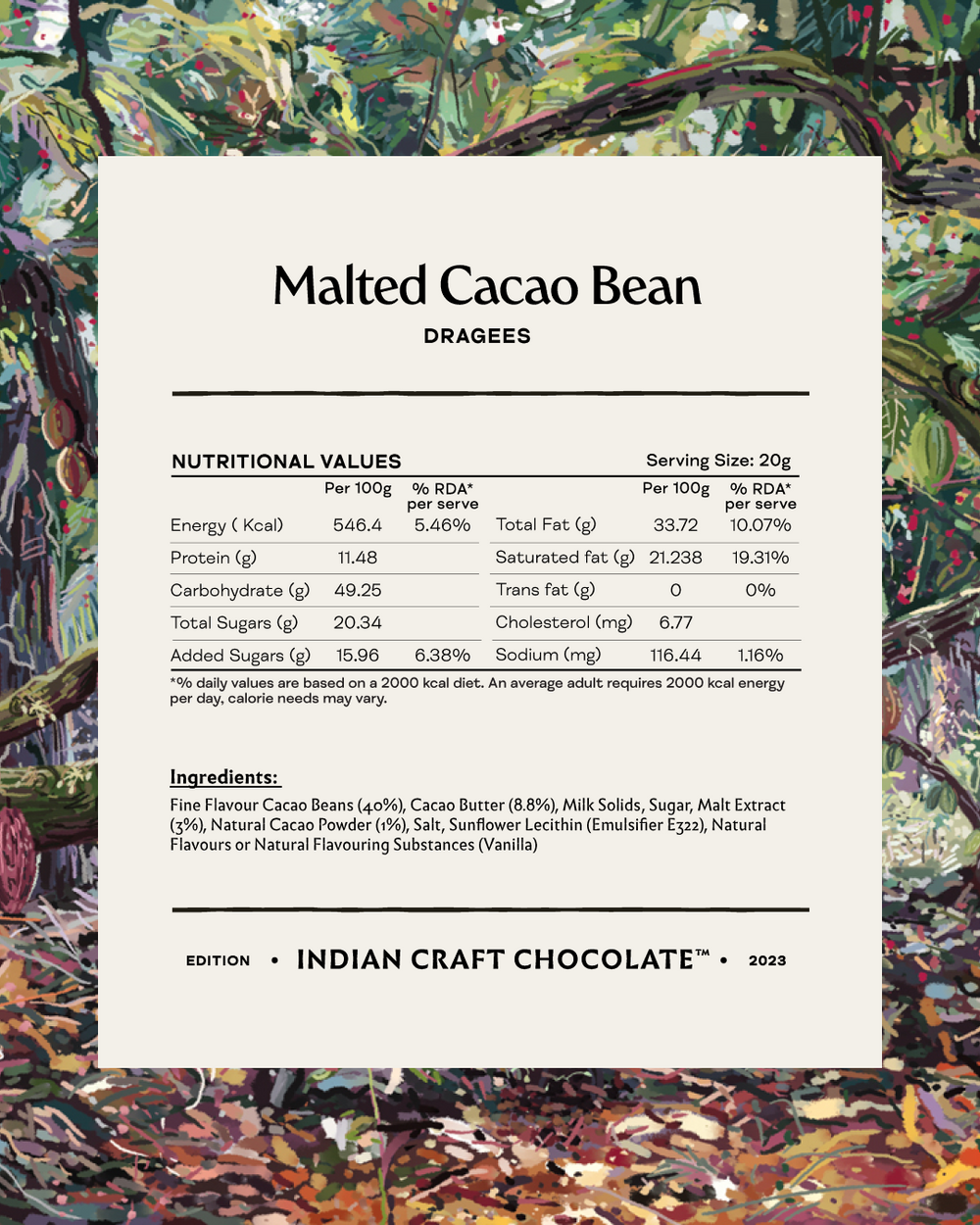 Malted Cacao Beans Chocolate Dragees - 43% Malt Milk