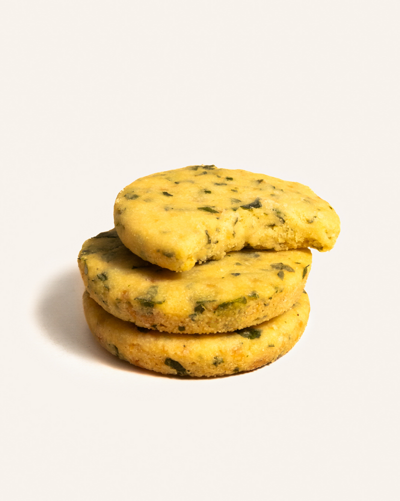 Sweet Curry Leaf Shortbread Cookies - White Chocolate